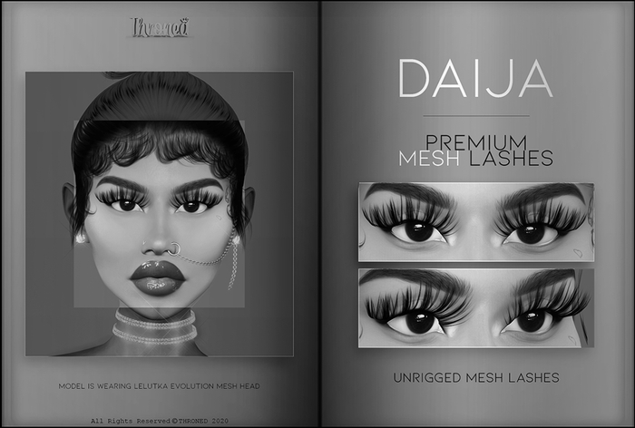 Second Life Marketplace - [THRONED] Daija Mesh Lash [DEMO]